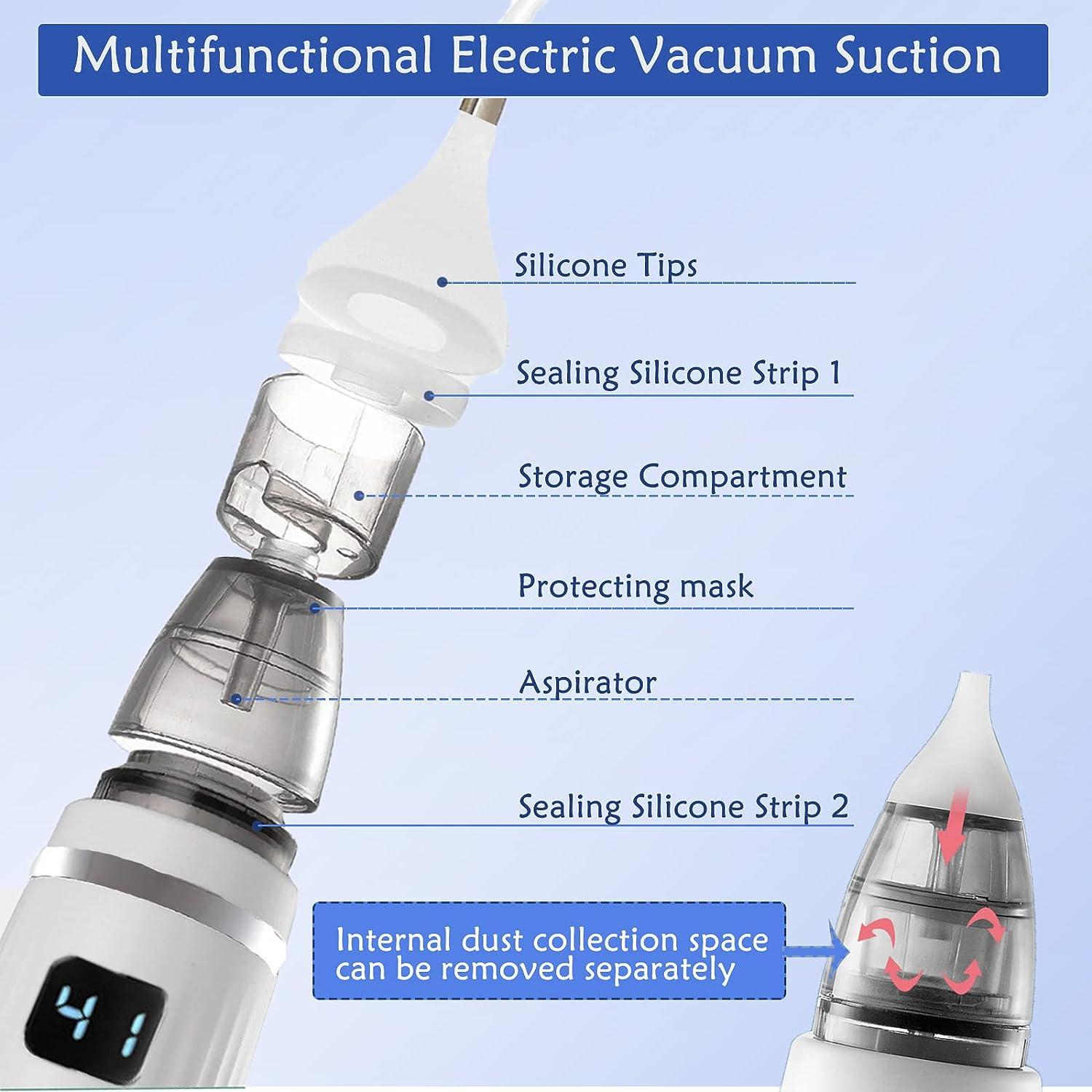 Electric Ear Wax Vacuum Removal Kit | Strong Suction | LED Display | 5 ...
