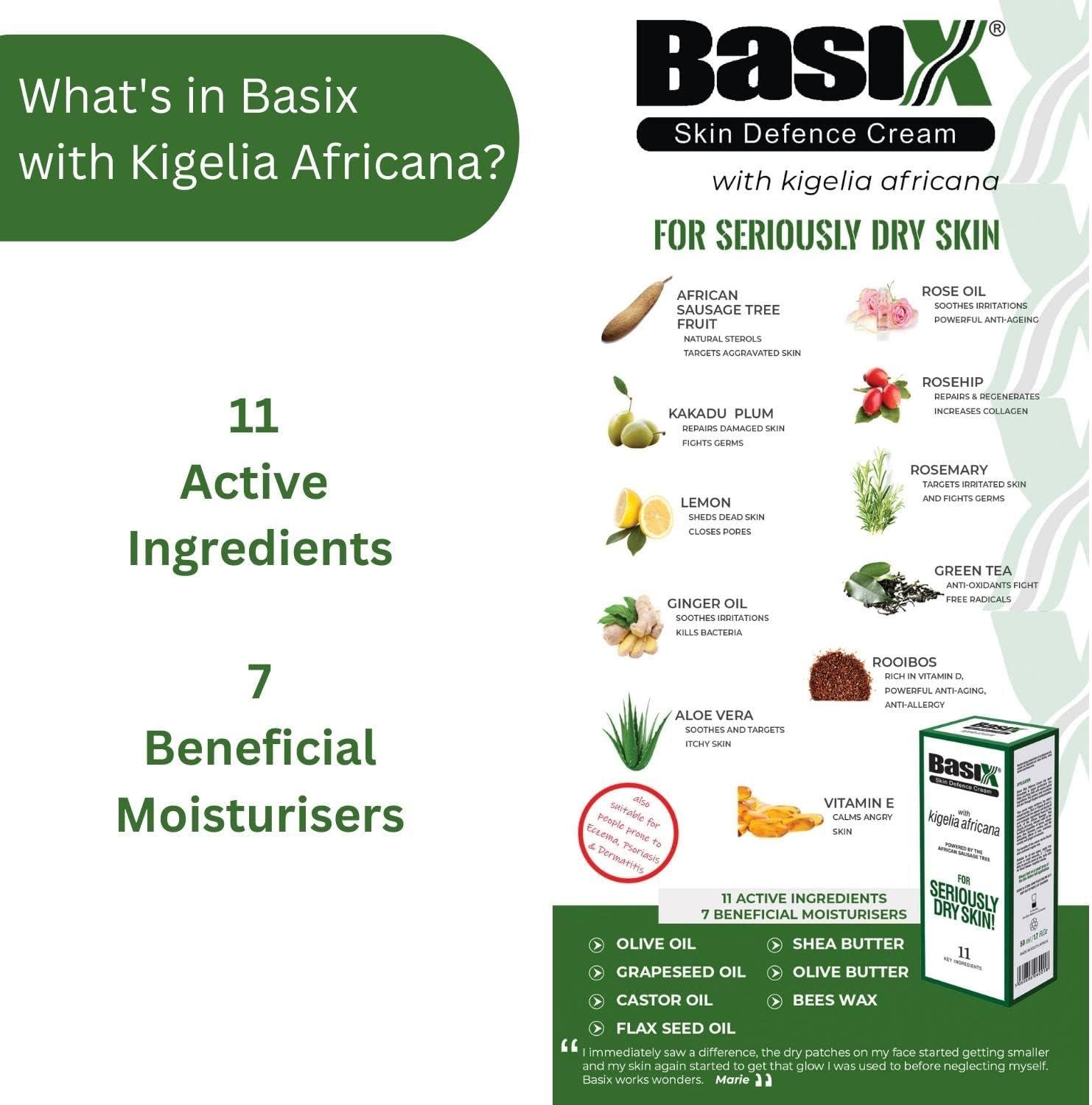 Basix Skin Defence Repair Cream for Eczema, Psoriasis & Dermatitis ...