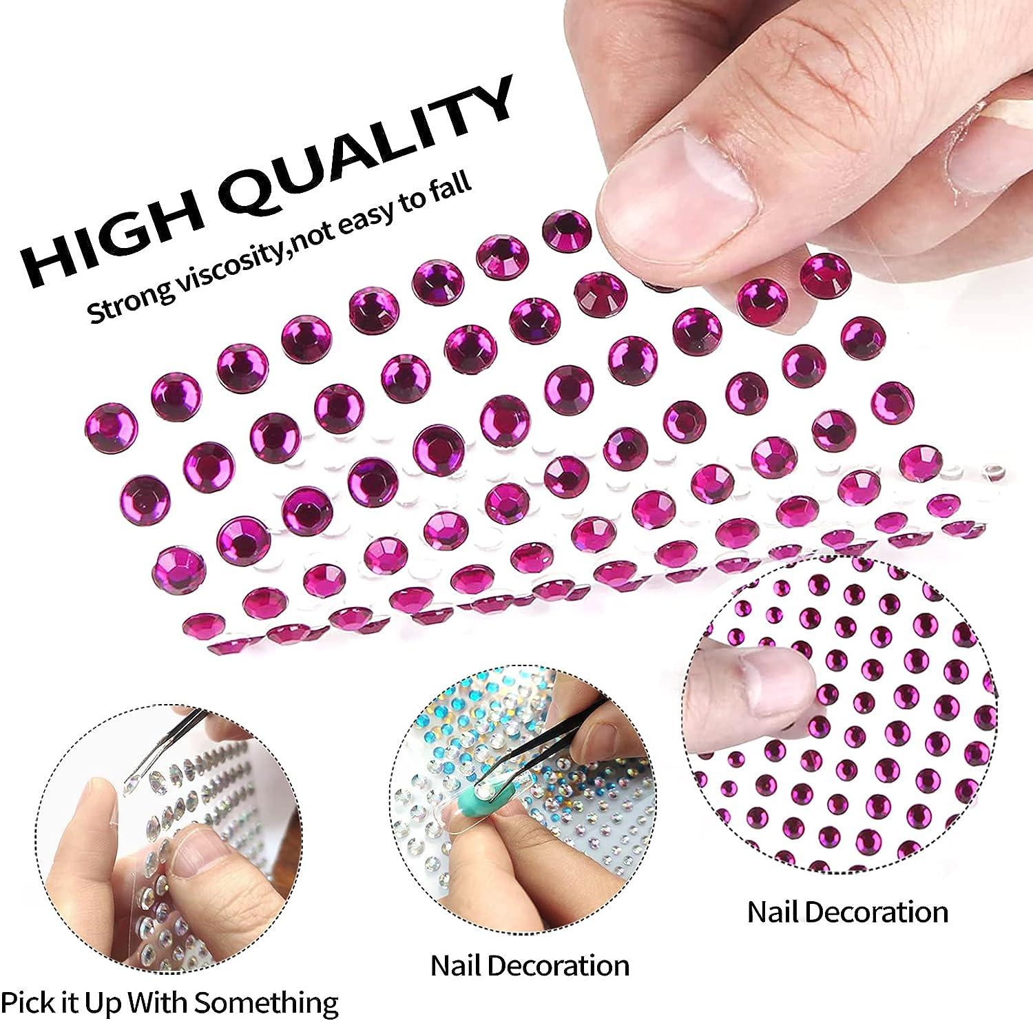 1815 PCS Self-Adhesive Rhinestone Stickers, 11 Colors & 4 Sizes ...