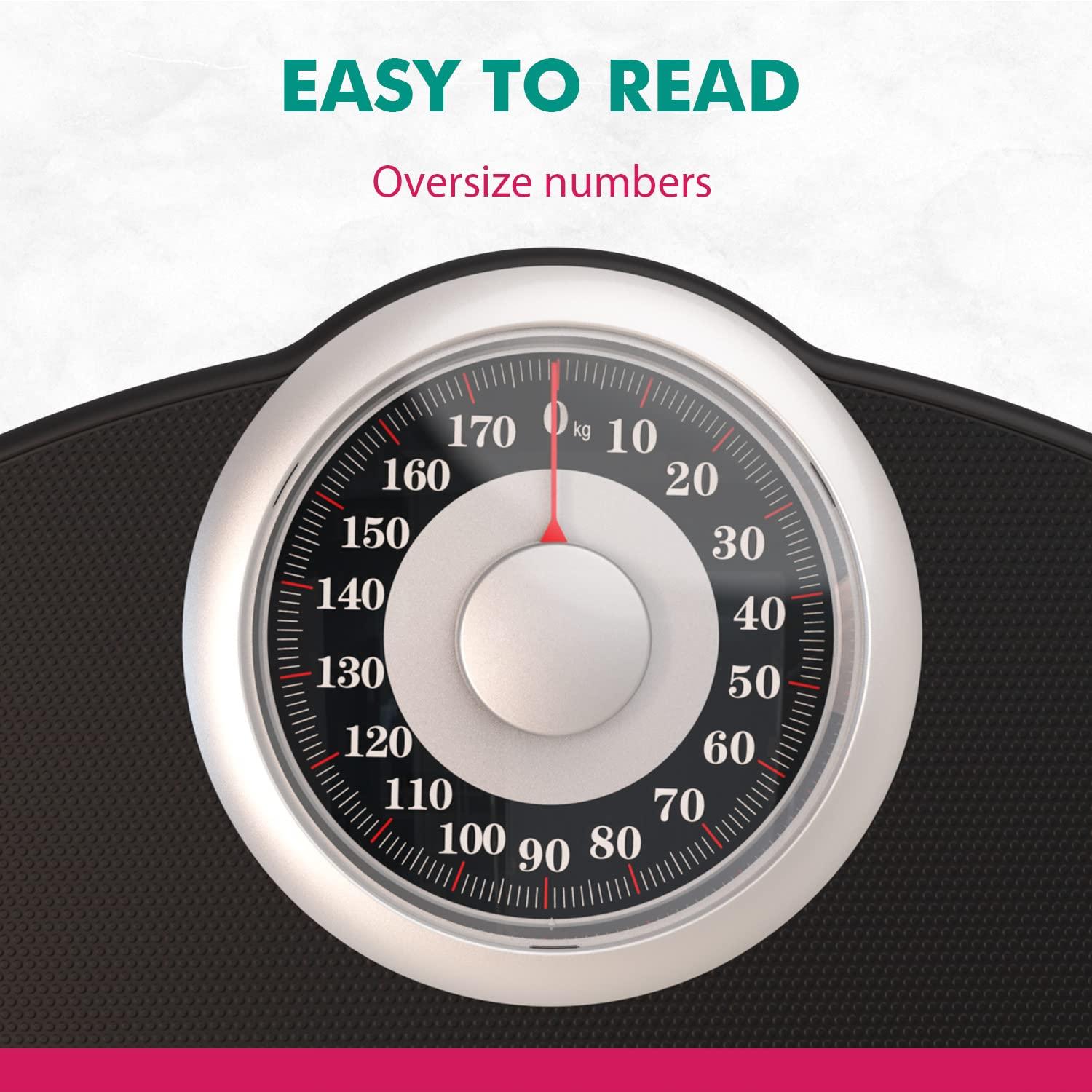 Adamson A25 Body Weight Scale - Up to 400 LB - Anti-Skid Rubber Surface ...