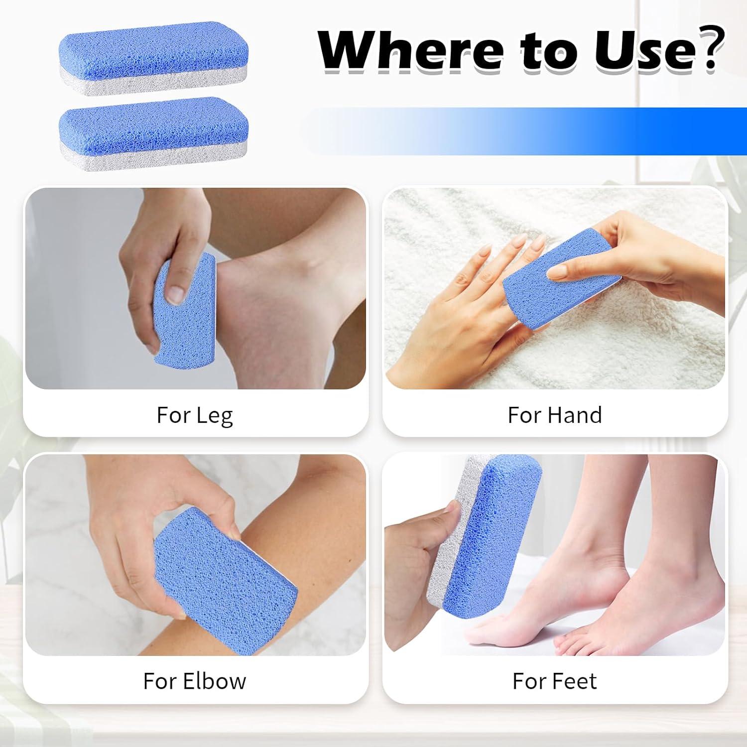 2 Pcs Glass Pumice Stone Set - Foot and Hand Callus Remover & Scrubber ...