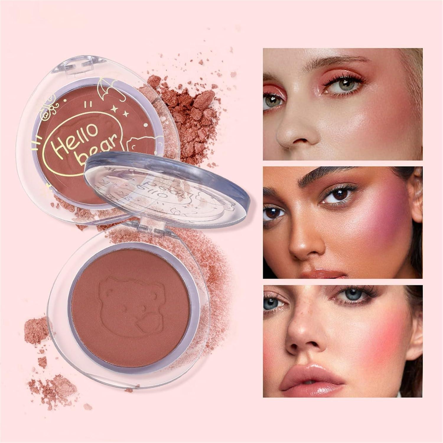 Highlight Face Blush Makeup Powder - Contour and Highlight Blush Makeup ...