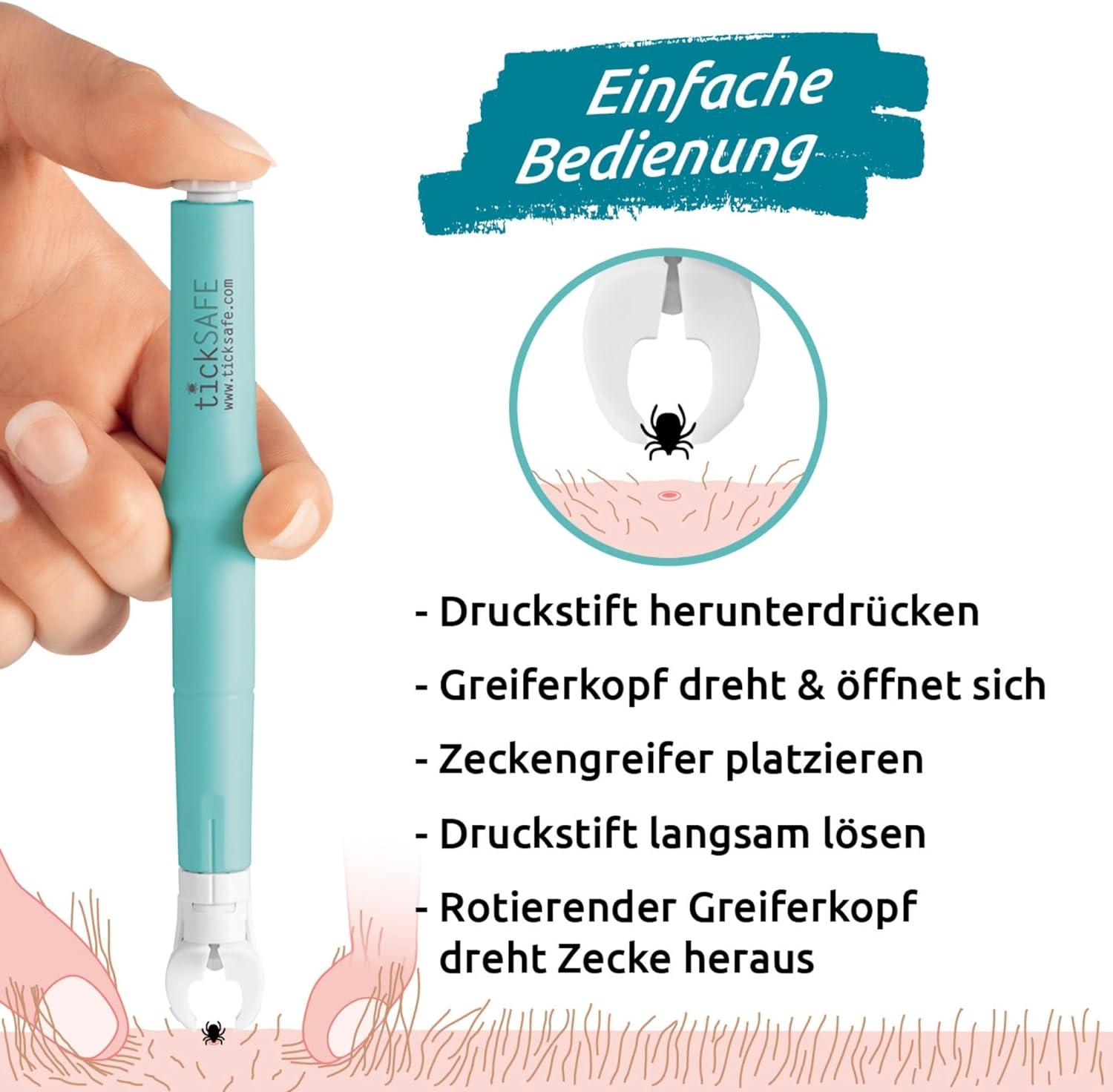 Ticksafe Tick Gripper - Gentle Rotating Gripper Head for Easy tick ...