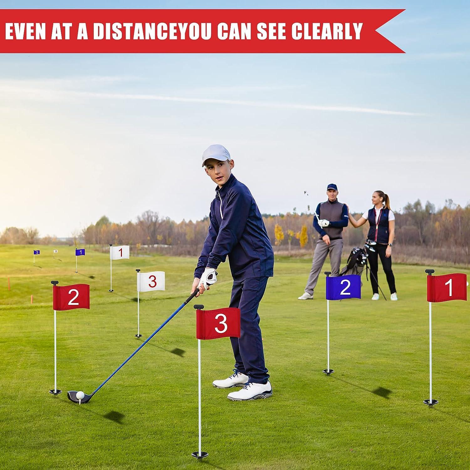 9 Pcs Nylon Golf Flags for Indoor Outdoor Practice Game - 8'' x 6 ...