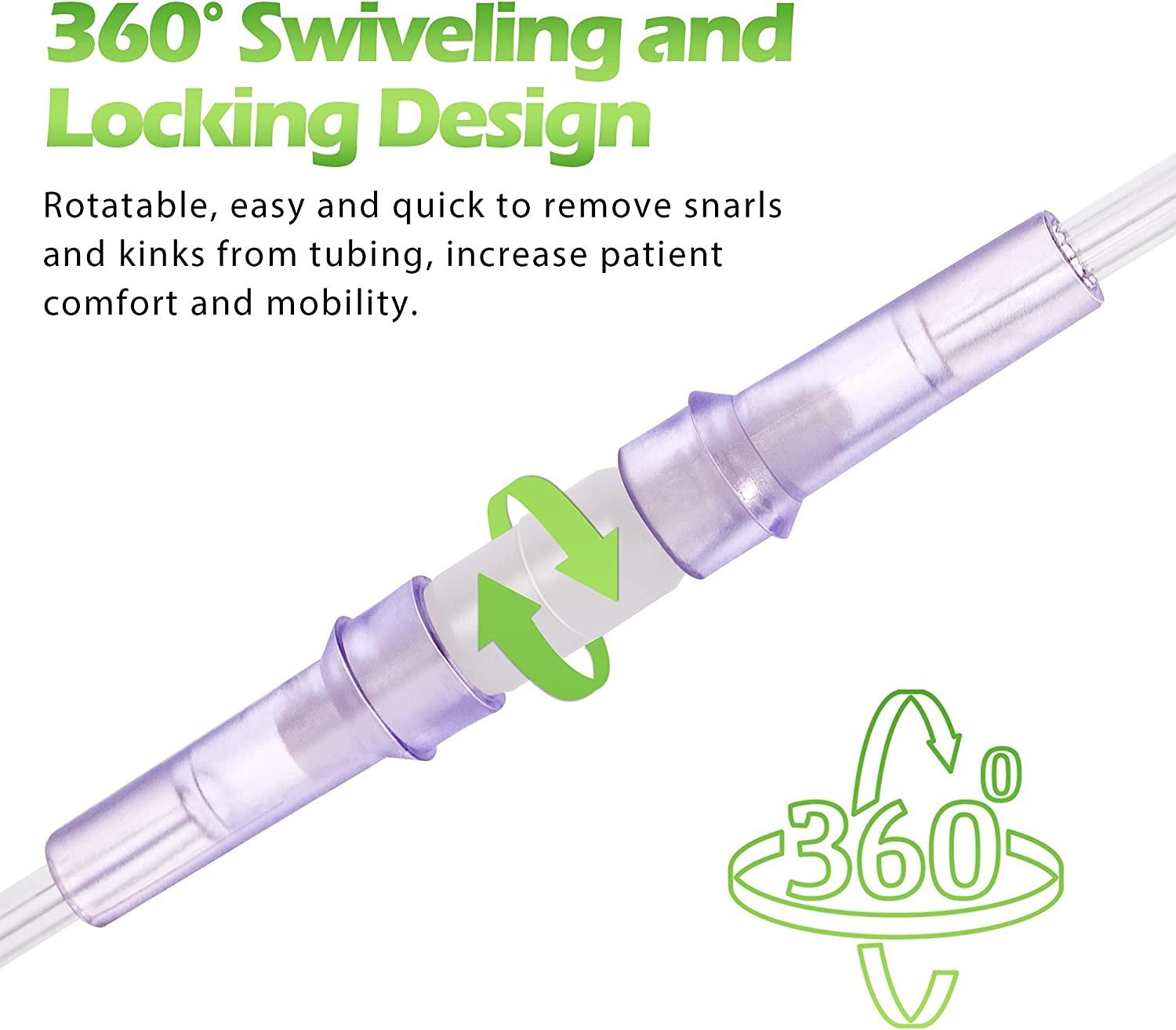 10 PCS Oxygen Tubing Swivel Connector | Male to Male Cannula Connectors ...