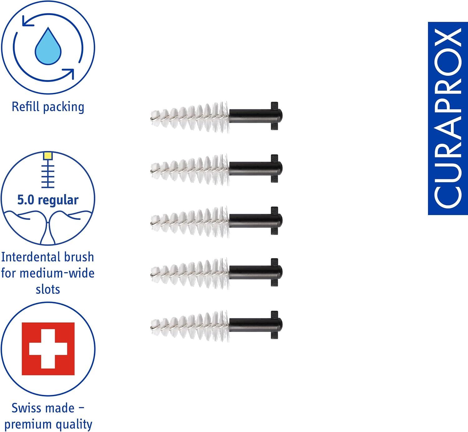 Curaprox Interdental Brushes CPS 15 Regular Black 5 Pack 1.8mm Diameter ...