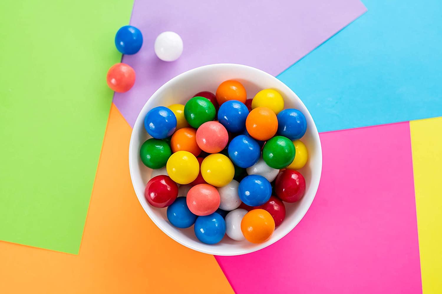 Rain-Blo Bubble Gum Balls 53 oz Jar - Classic Assorted Fruit Flavors ...