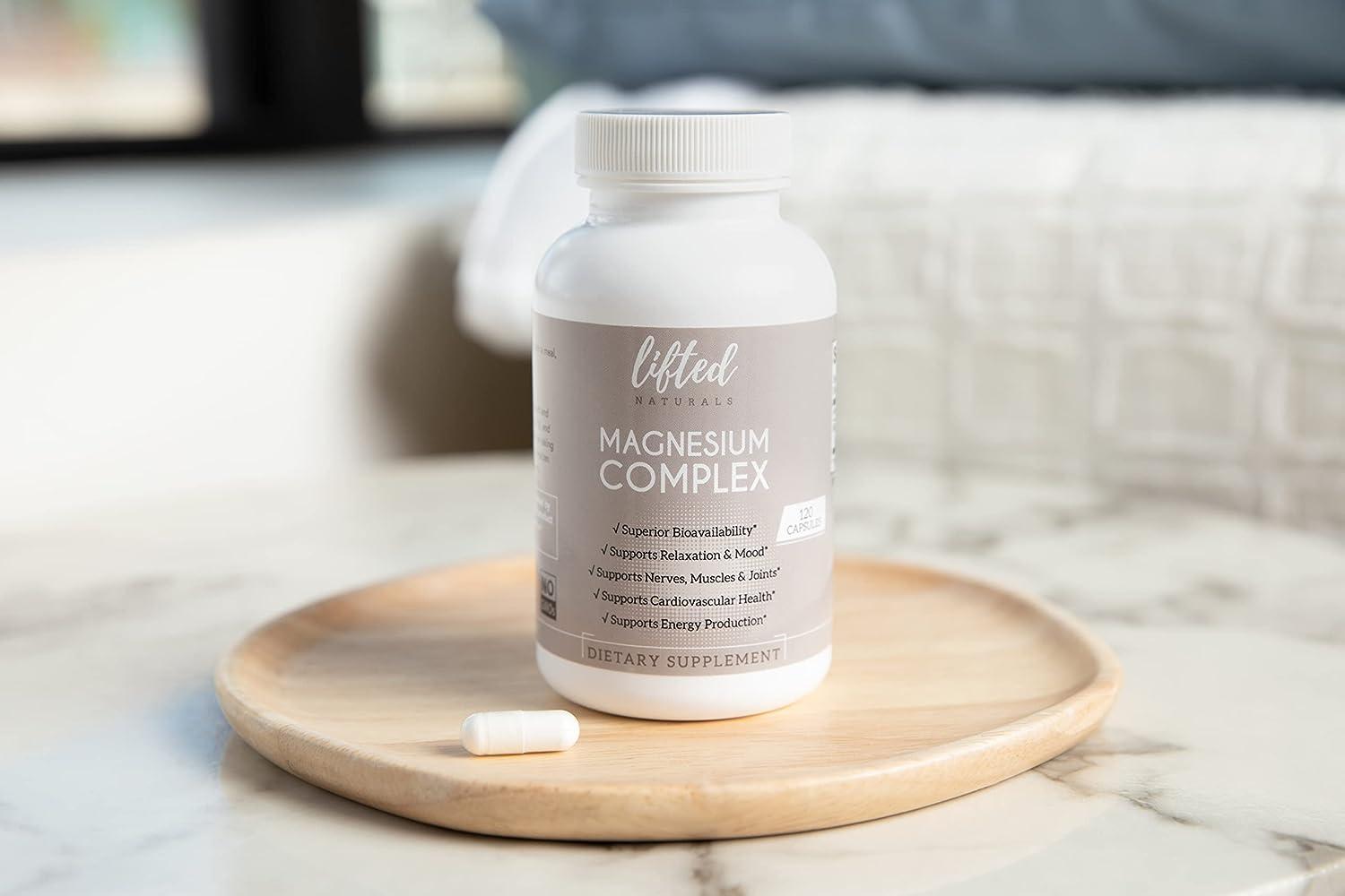 Lifted Naturals Magnesium Complex - Bioavailable Formula for Mood ...