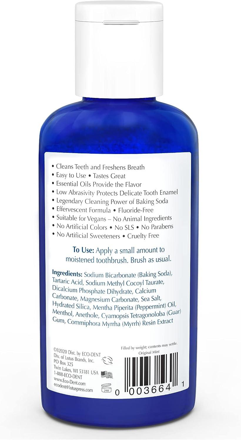 EcoDent Daily Care Baking Soda Tooth Powder | Fluoride-Free Low ...