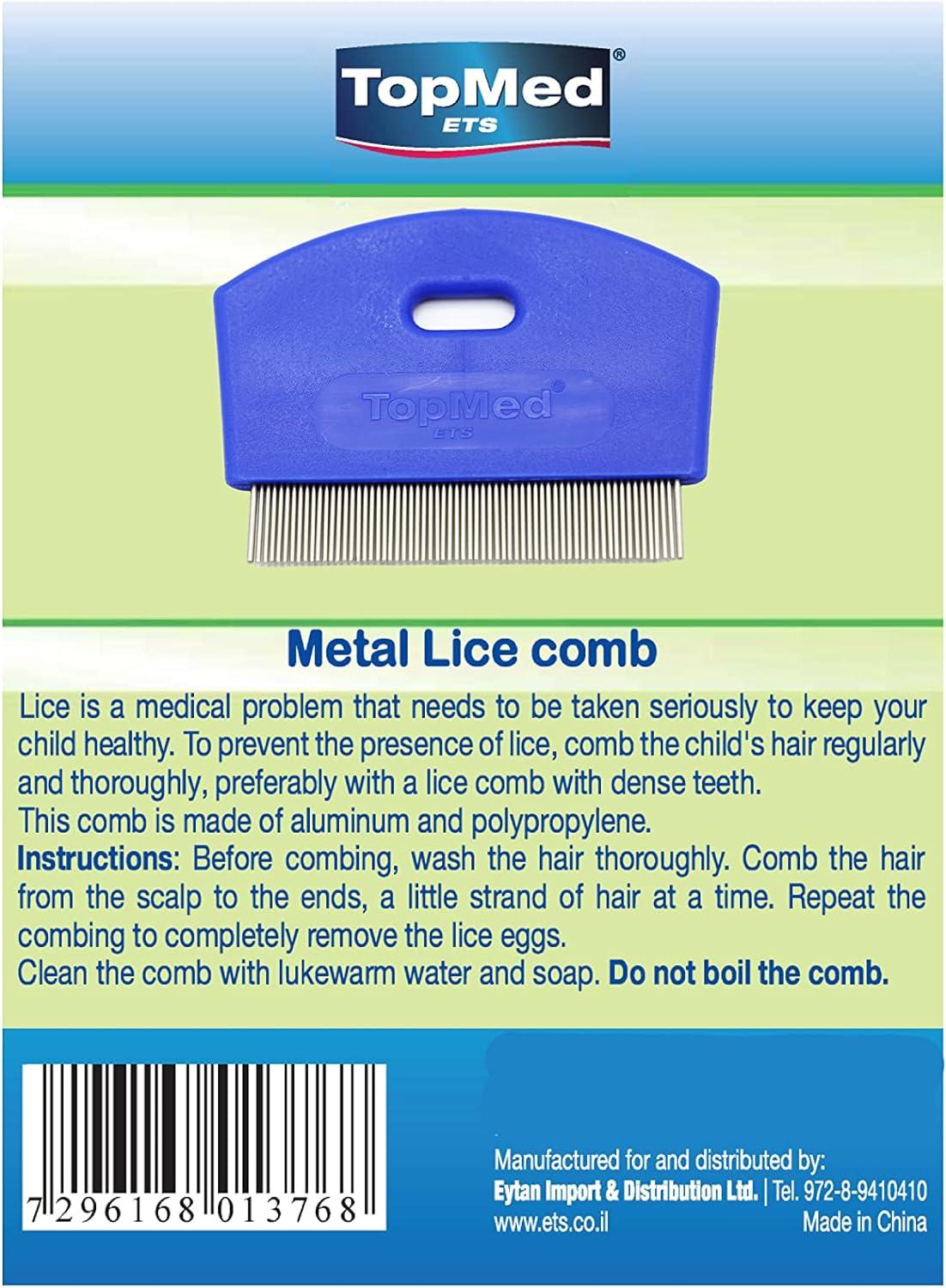 Top Med Classical Lice Comb and Egg Removal Tool - 1 Count (Pack of 1 ...