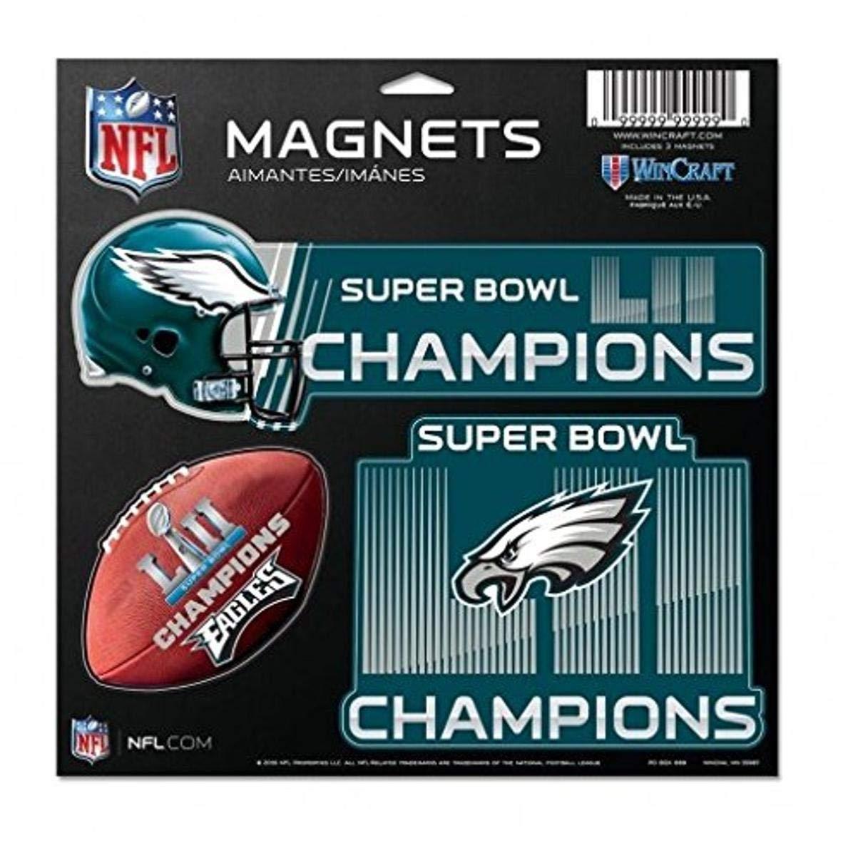 NFL Philadelphia Eagles Super Bowl LII Champions Magnet Set - 3-Piece | International Shipping ...
