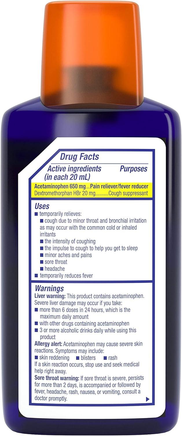 Delsym Adult Liquid Cough Plus Sore Throat Honey 6 Fl Oz