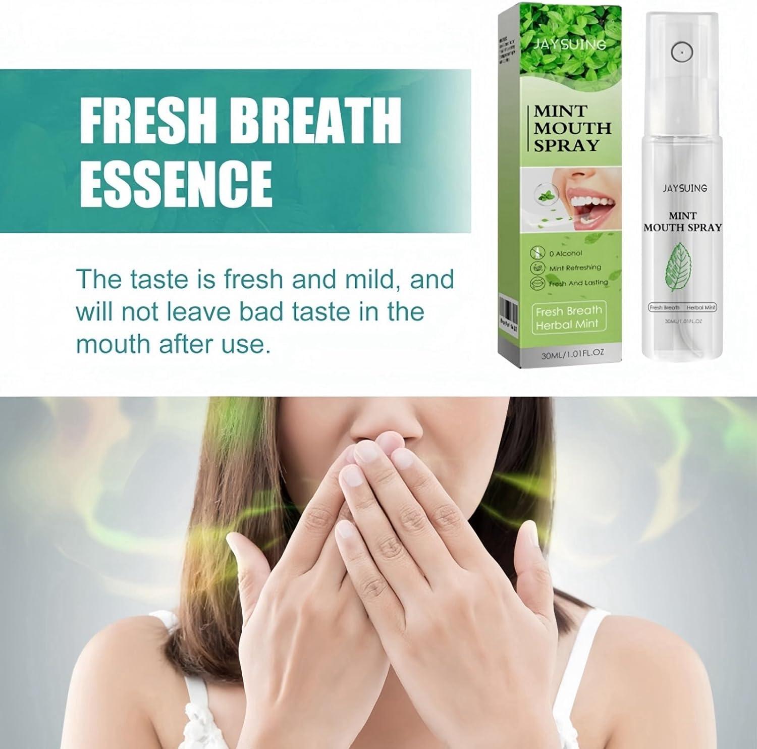 Fresh Breath Essence Breath Freshener Bad Breath Treatment Mouthwash for Bad Breath Breath ...