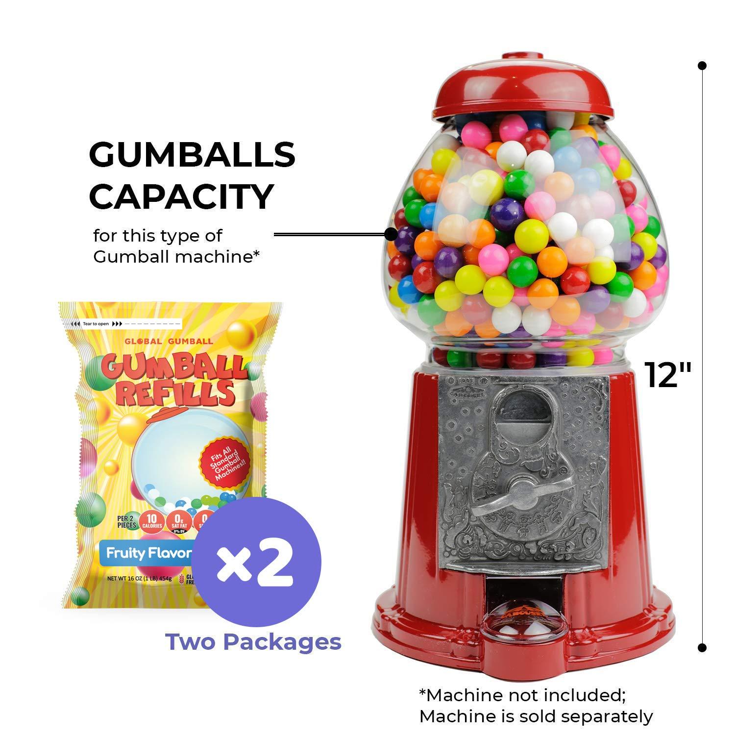 Gumball Machine Refill Bubble Gum 1lb - Premium Gumballs for Candy ...