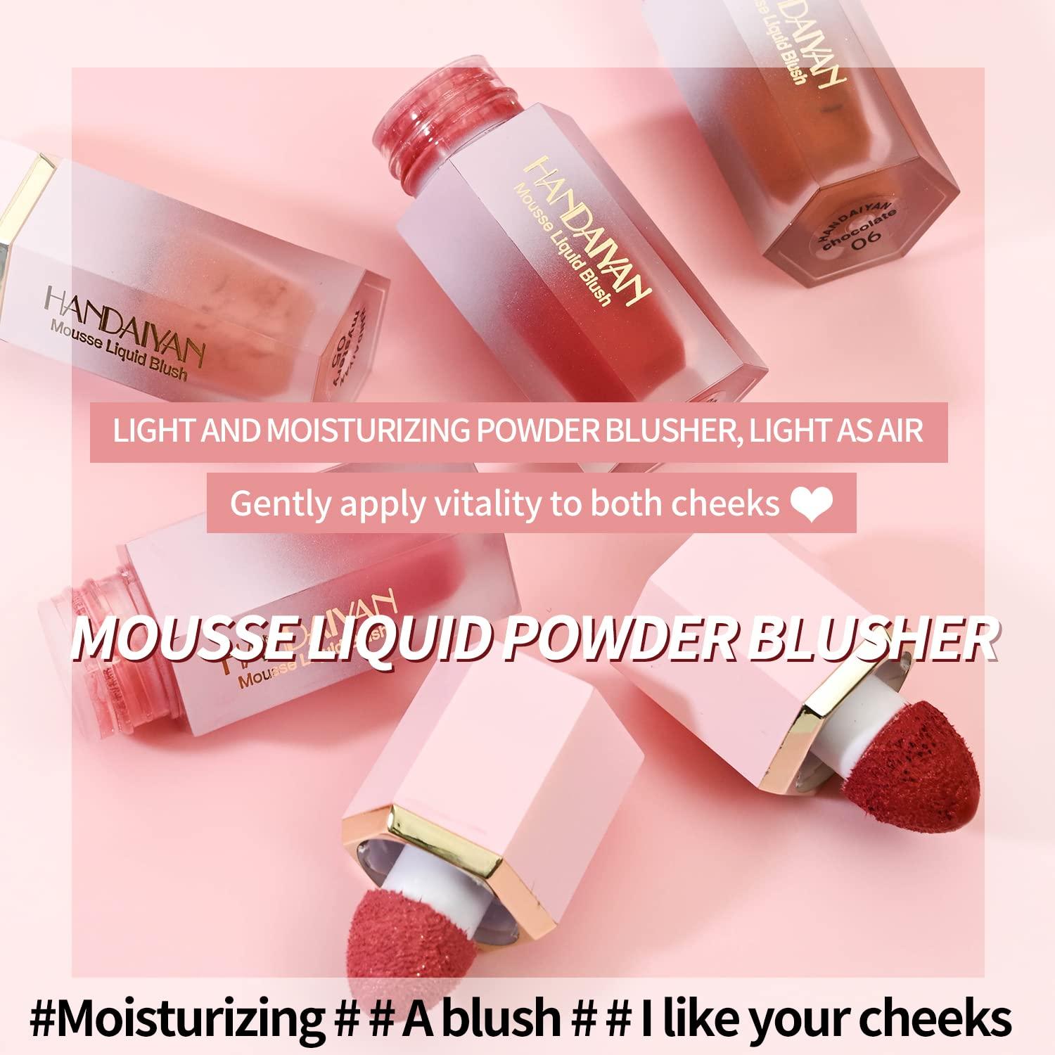 Matte Cream Blush - Lightweight Liquid Blush for Natural Cheeks Long ...