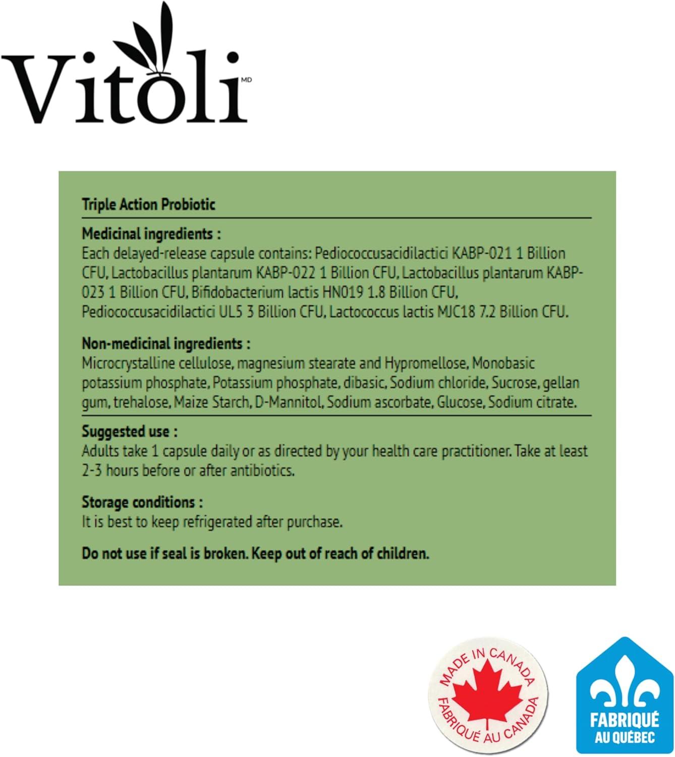 Vitoli - Probiotics 30 Capsules - Helps support intestinal health ...