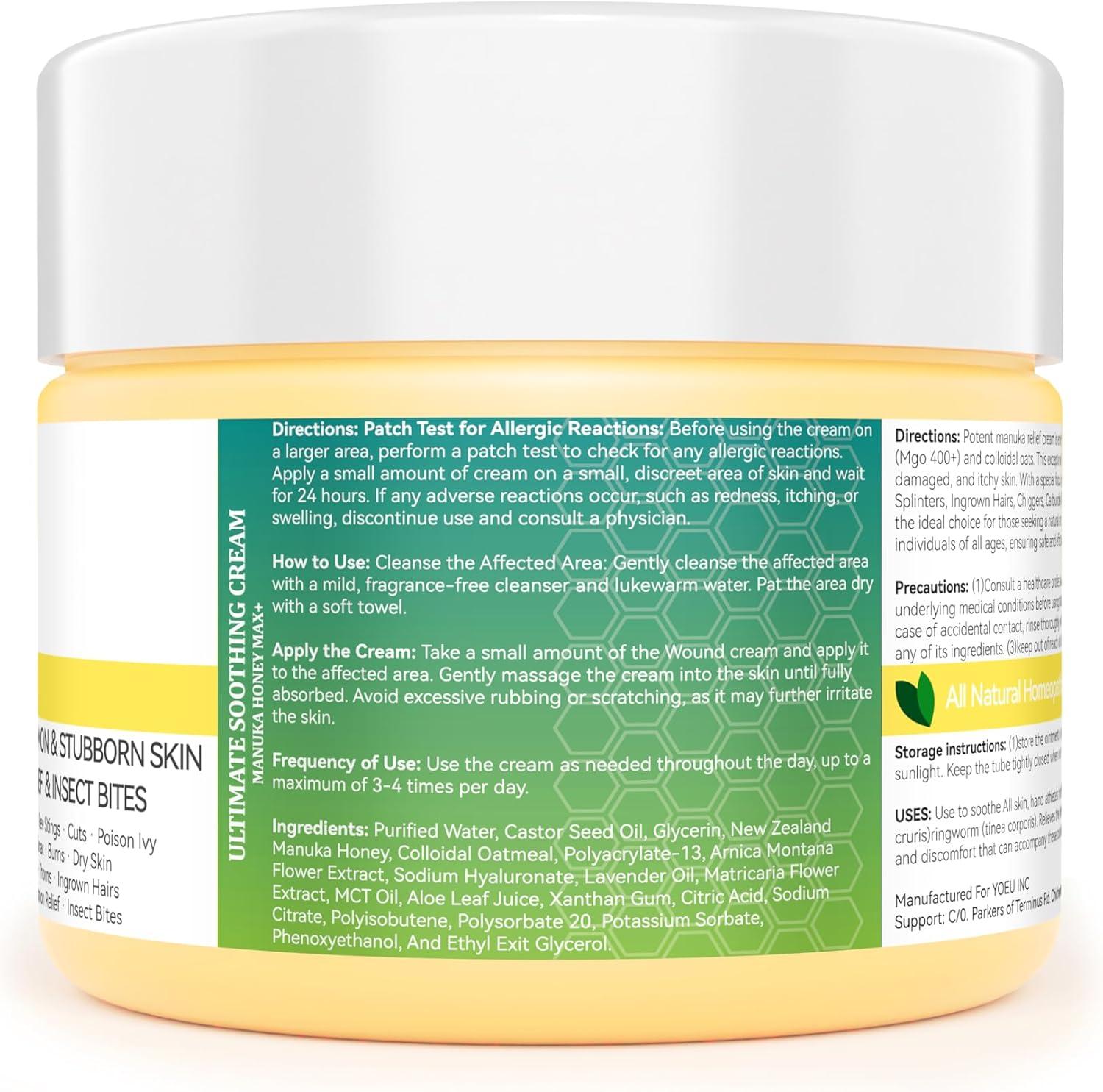 Buy 1 Pack Manuka Honey Eczema Cream with Tea Tree Oil | Soothing ...