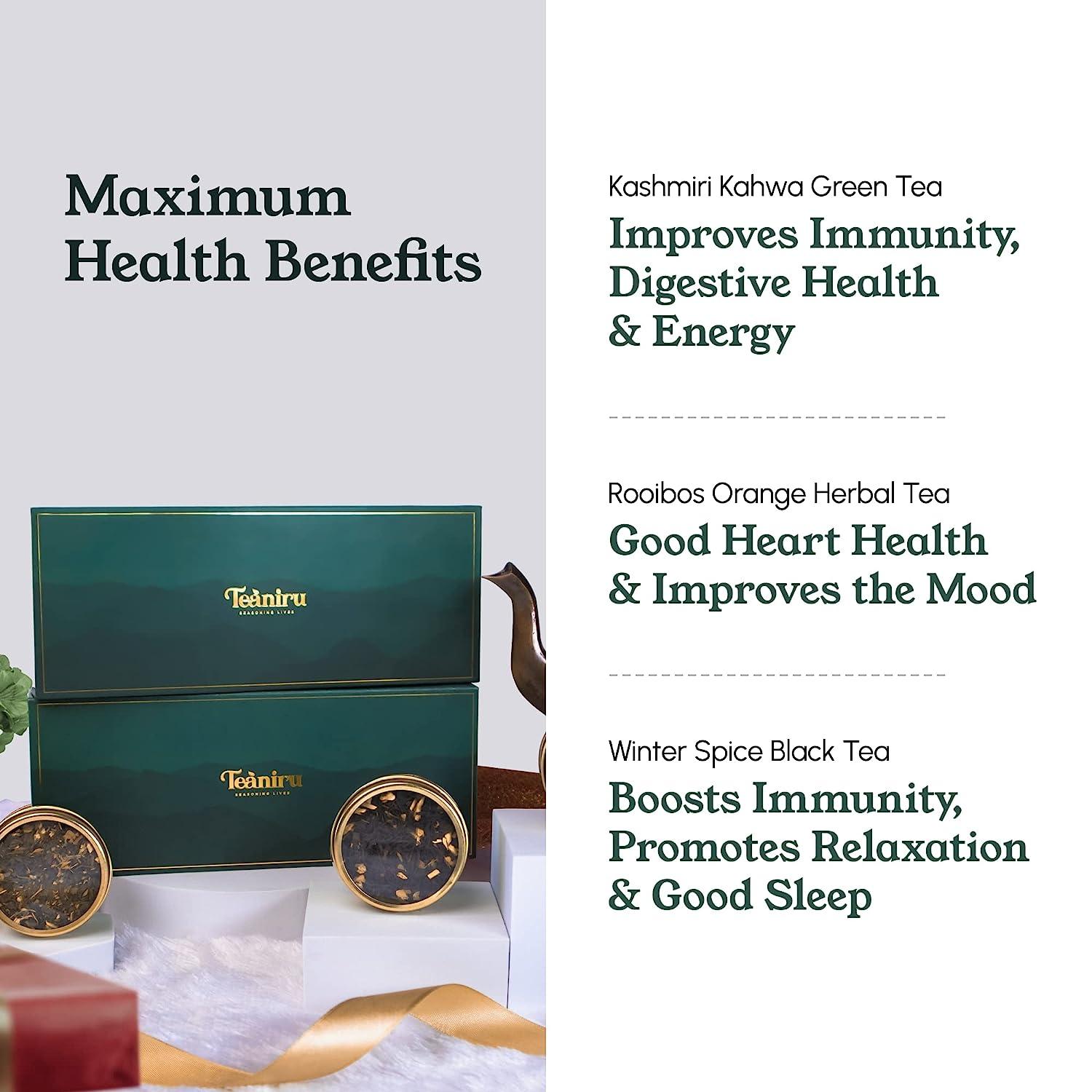 Teaniru Grandeur Wellness Tea Collection - 3 Exotic Flavors | Elegant ...