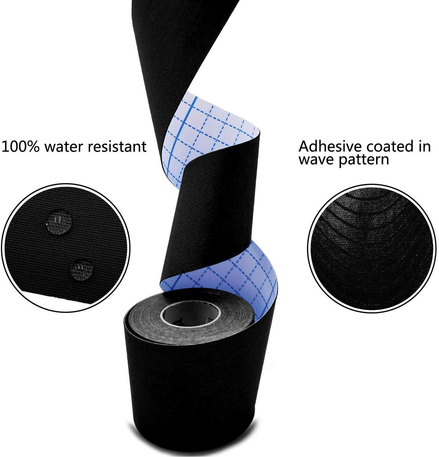 Pre-Cut Black Kinesiology Sports Tape - 20 Pieces, 5cm x 5m - Prevent ...