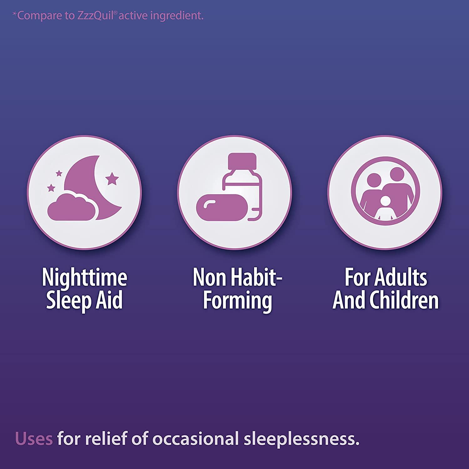 HealthA2Z Nighttime Sleep Aid Softgels - Fast Acting Diphenhydramine ...