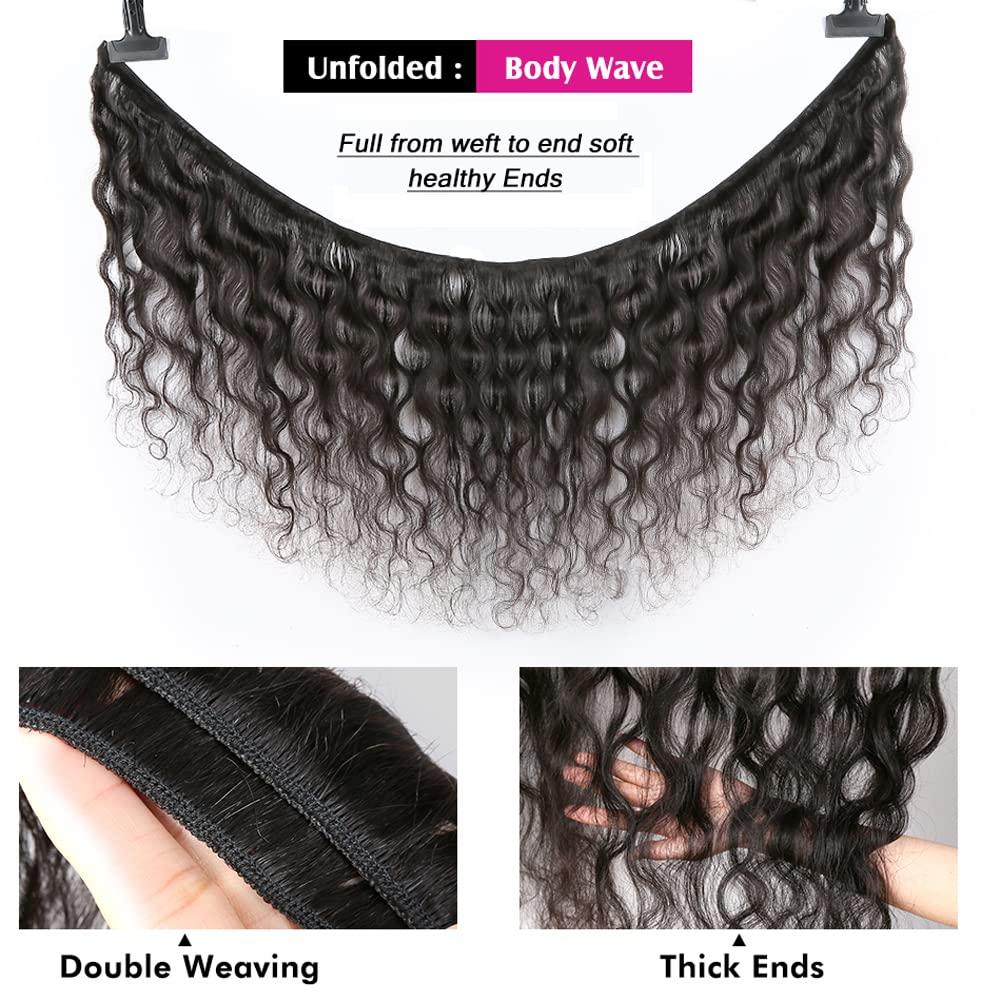 10A Brazilian Virgin Human Hair 4 Bundles Body Wave - 20 18 16 14 ...