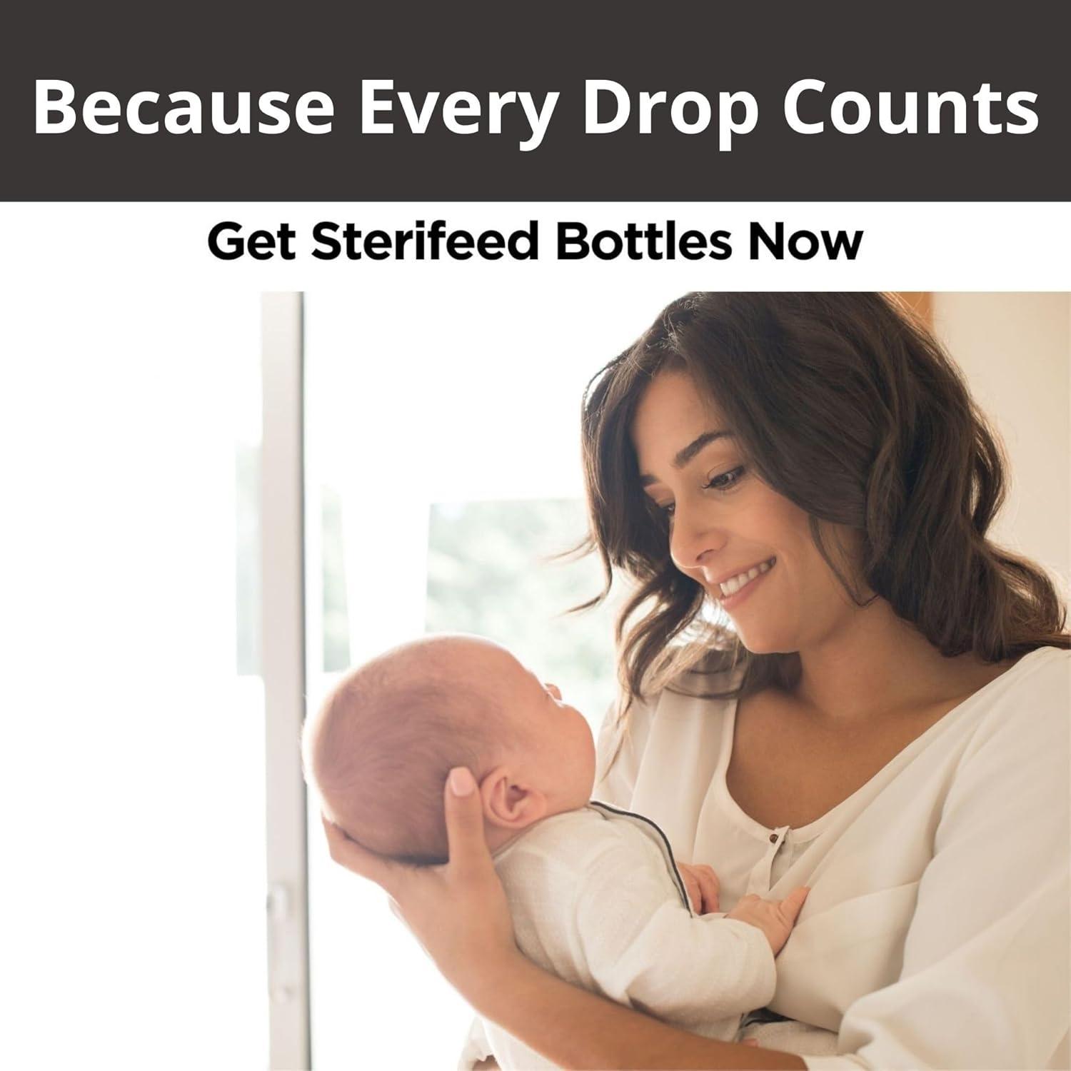 STERIFEED Disposable Breast Milk Bottles (6-Pack) Each Bottle (250 ml ...