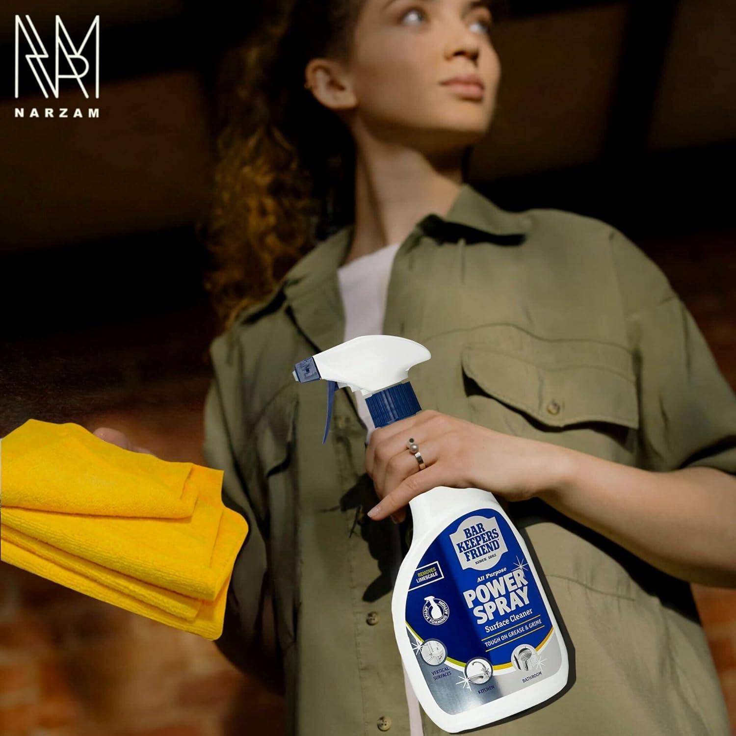 Bar Keepers Friend Stain Remover Power Spray x 2 - and a Cleaning Cloth ...