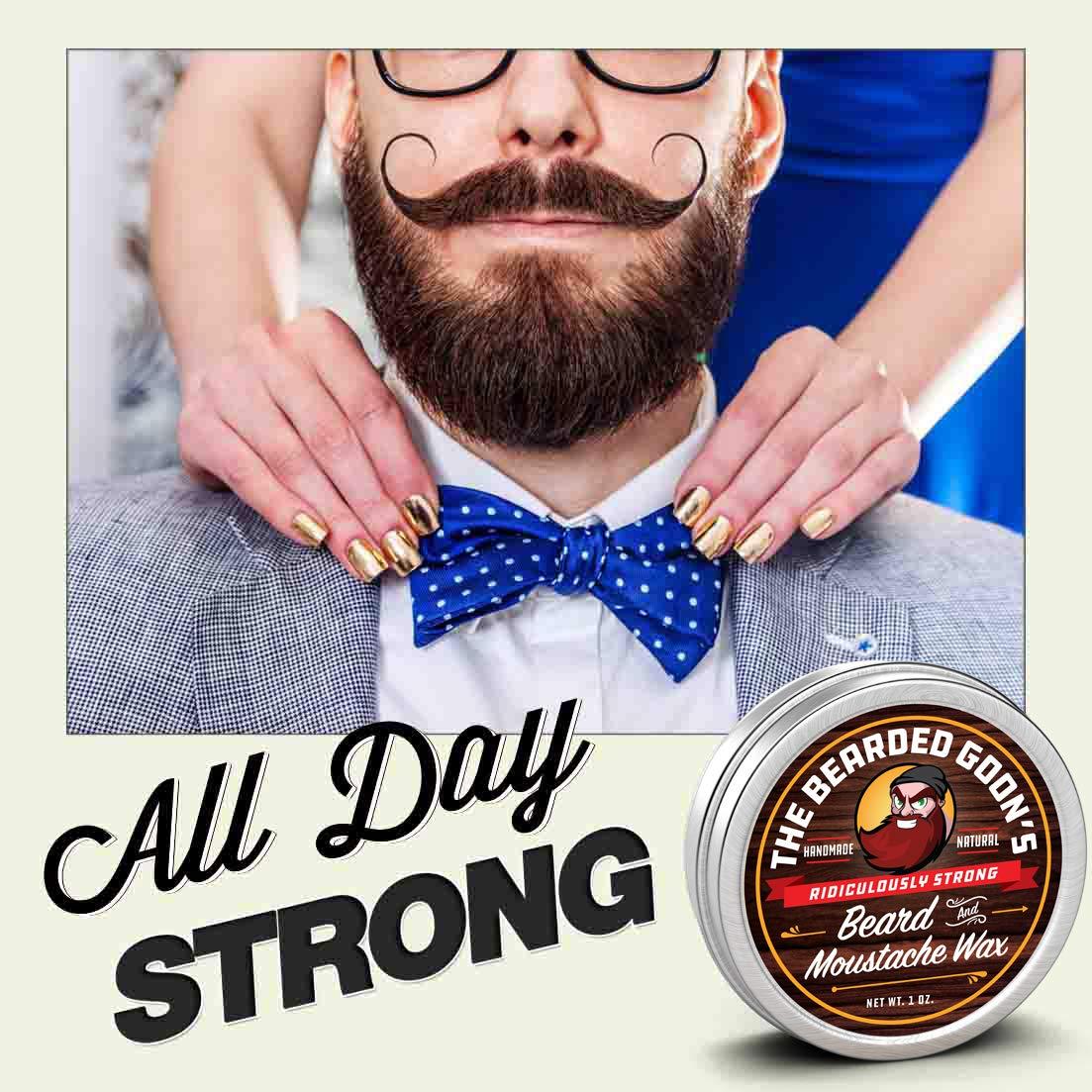 Bearded Goons 1oz Ridiculously Strong Beard & Handlebar Mustache Wax ...