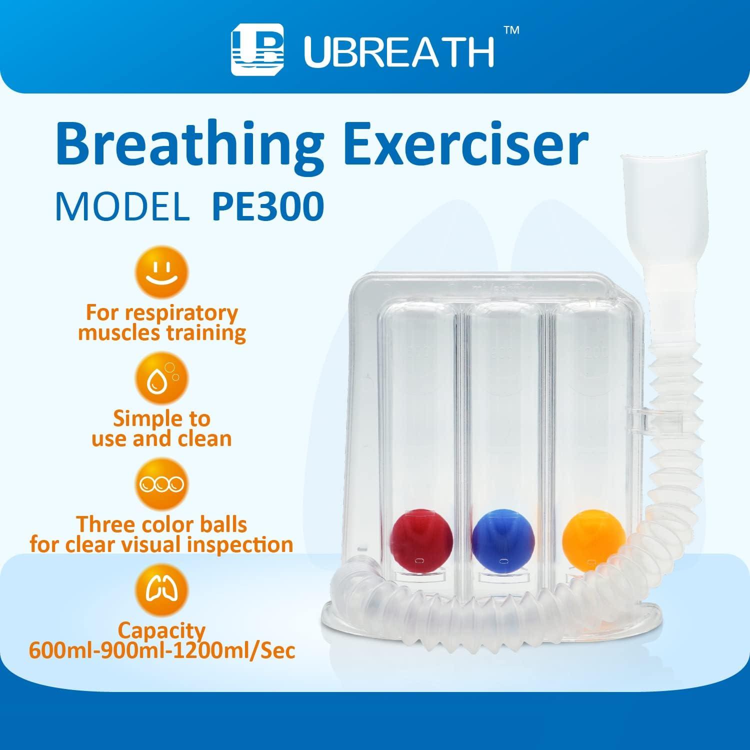 UB UBREATH Lung Function Deep Breath Trainer with Mouthpiece ...