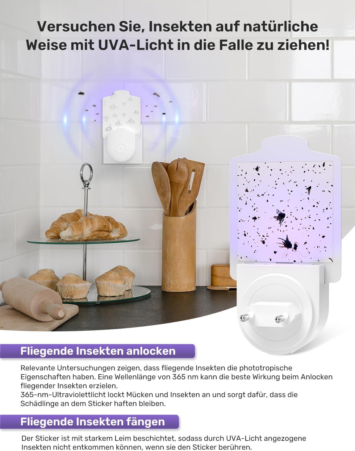 YISSVIC Electric Fruit Fly Trap with UV Light & 5 Stickers - Effective ...