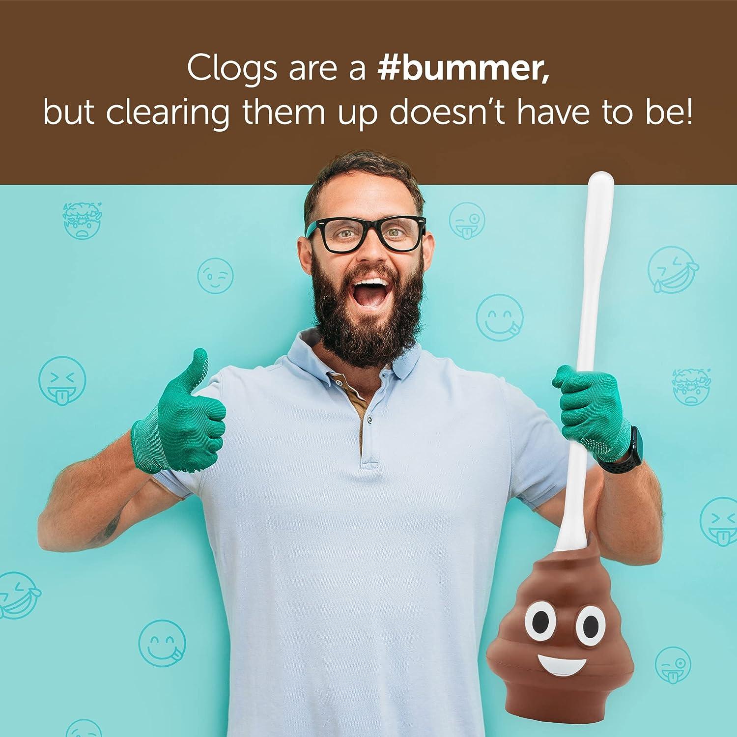 Maplefield Poop Emoji Plunger - Funny Bathroom Accessory for Kids - Gag ...