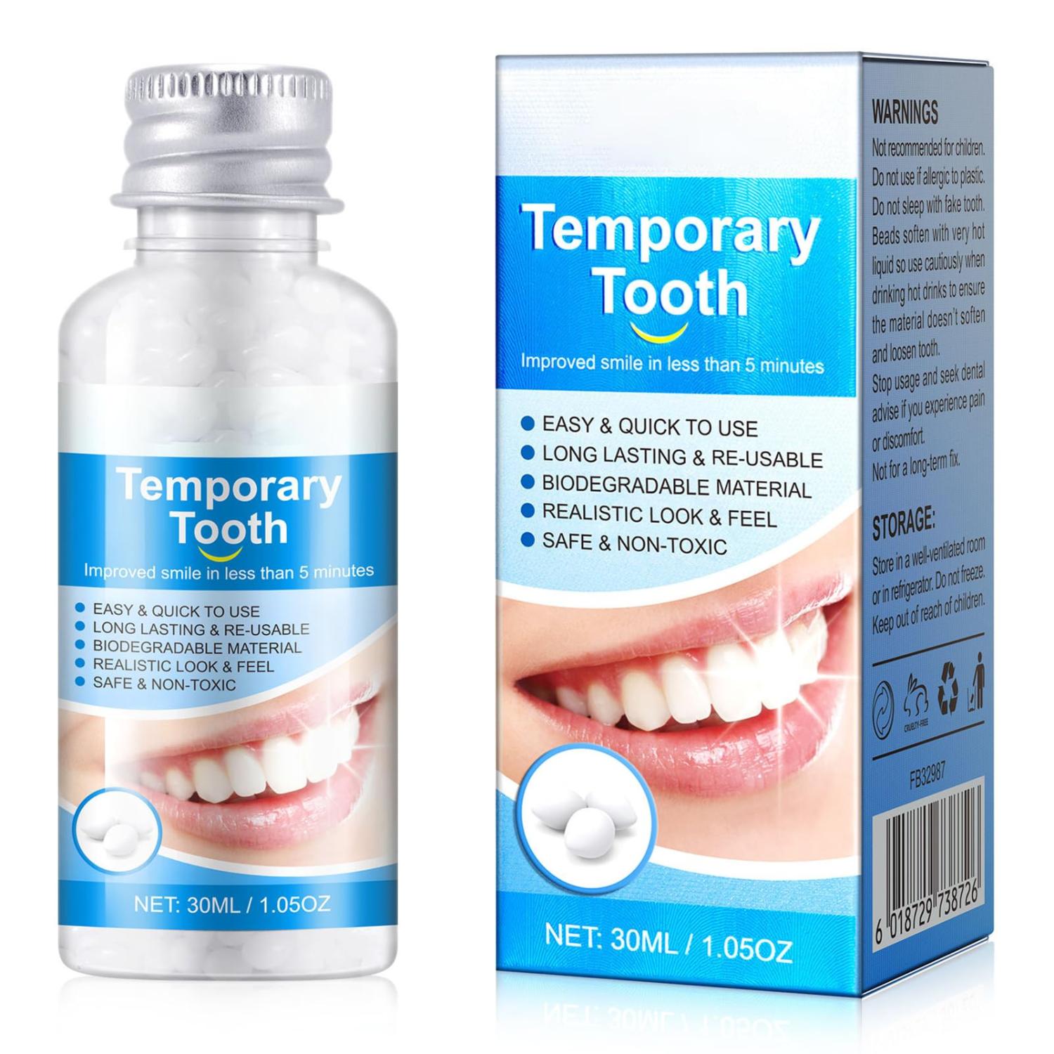 Temporary Tooth Filling Repair Kit with 4 Professional Tools and False ...