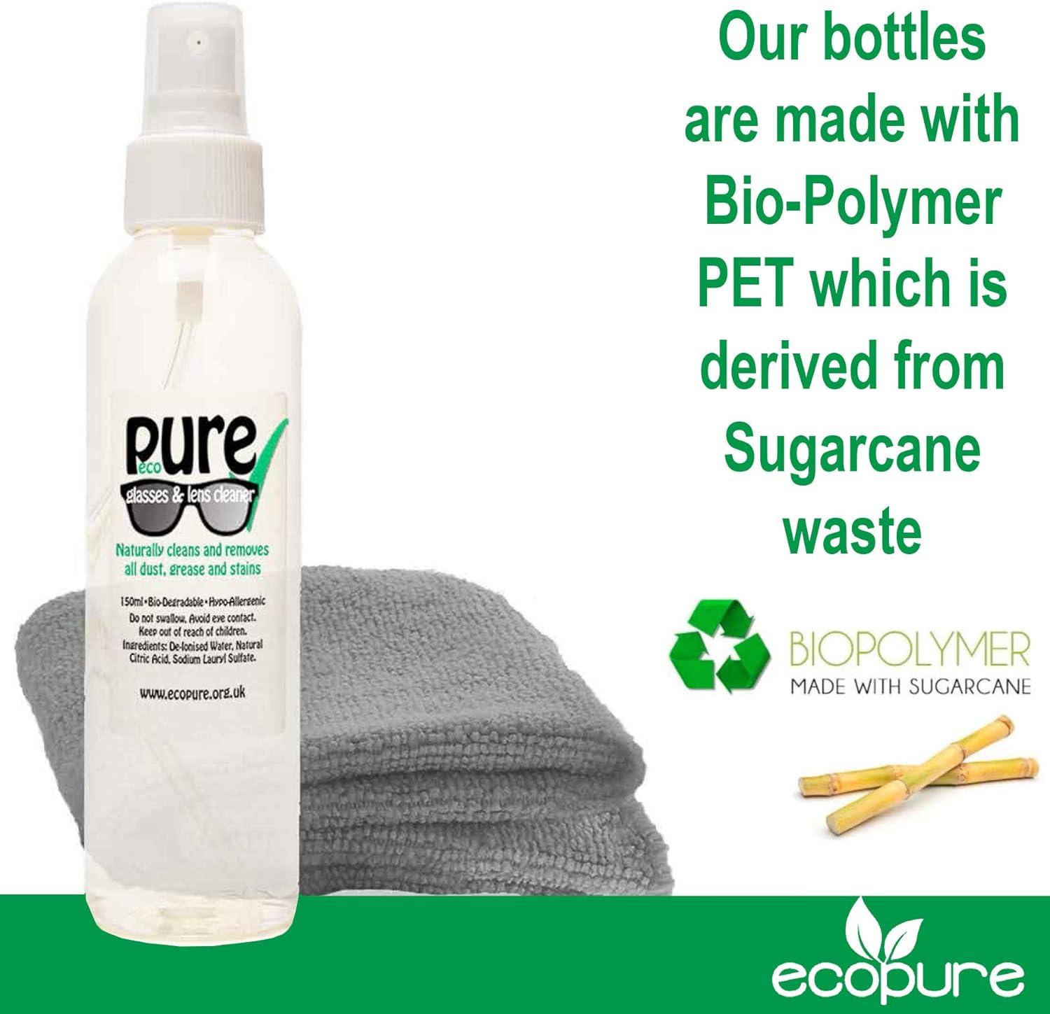 Natural Glasses & Lens Cleaning Kit - 150ml | Removes Dust, Dirt, Marks ...