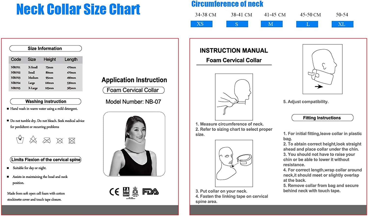 Cervical Neck Collar for Neck Pain Relief - Ergonomic Support Brace for ...