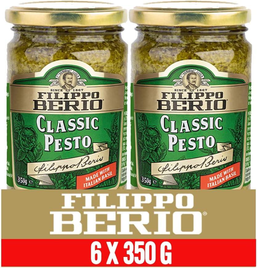 Filippo Berio Classic Pesto, 6 Bottles - 350g Each | Premium Italian ...