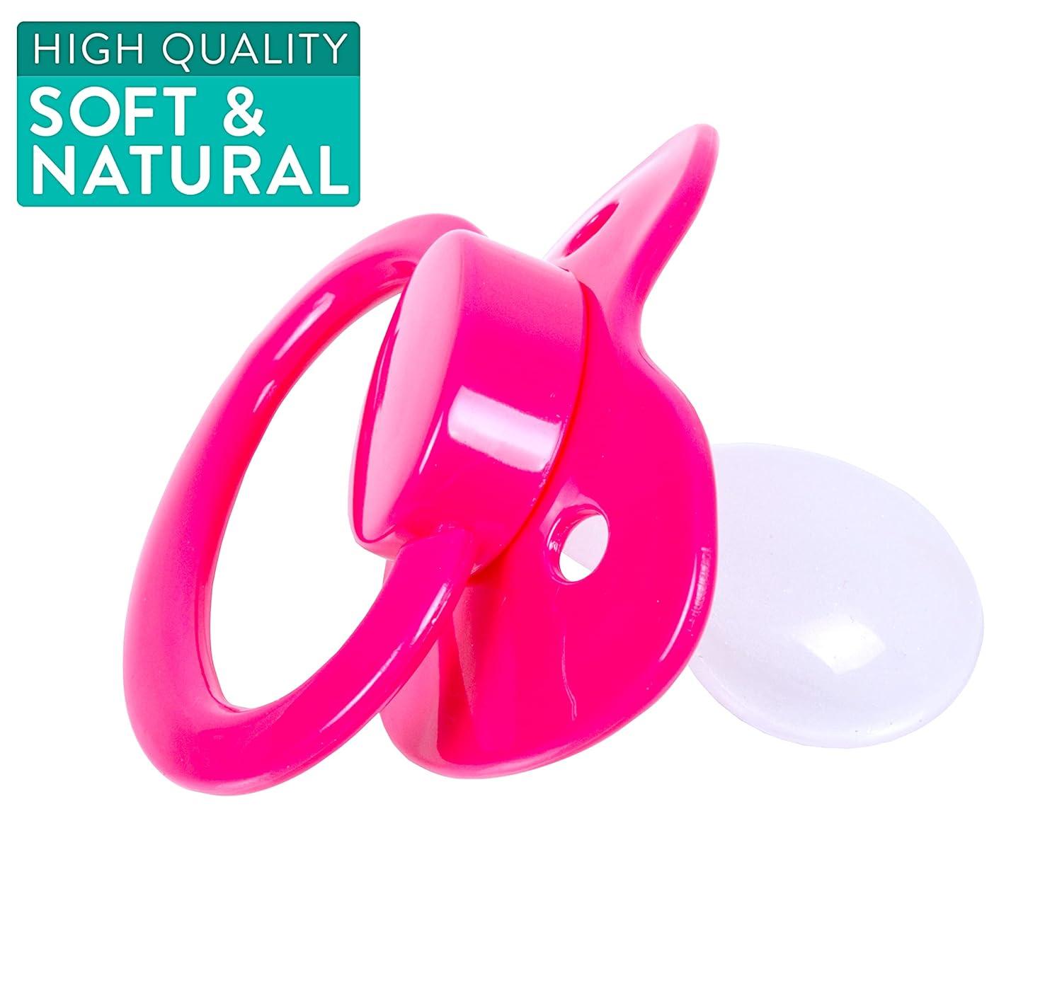 J&Or Classic Original Adult Pacifier Dummy - Three Color Pack (Hot Pink ...
