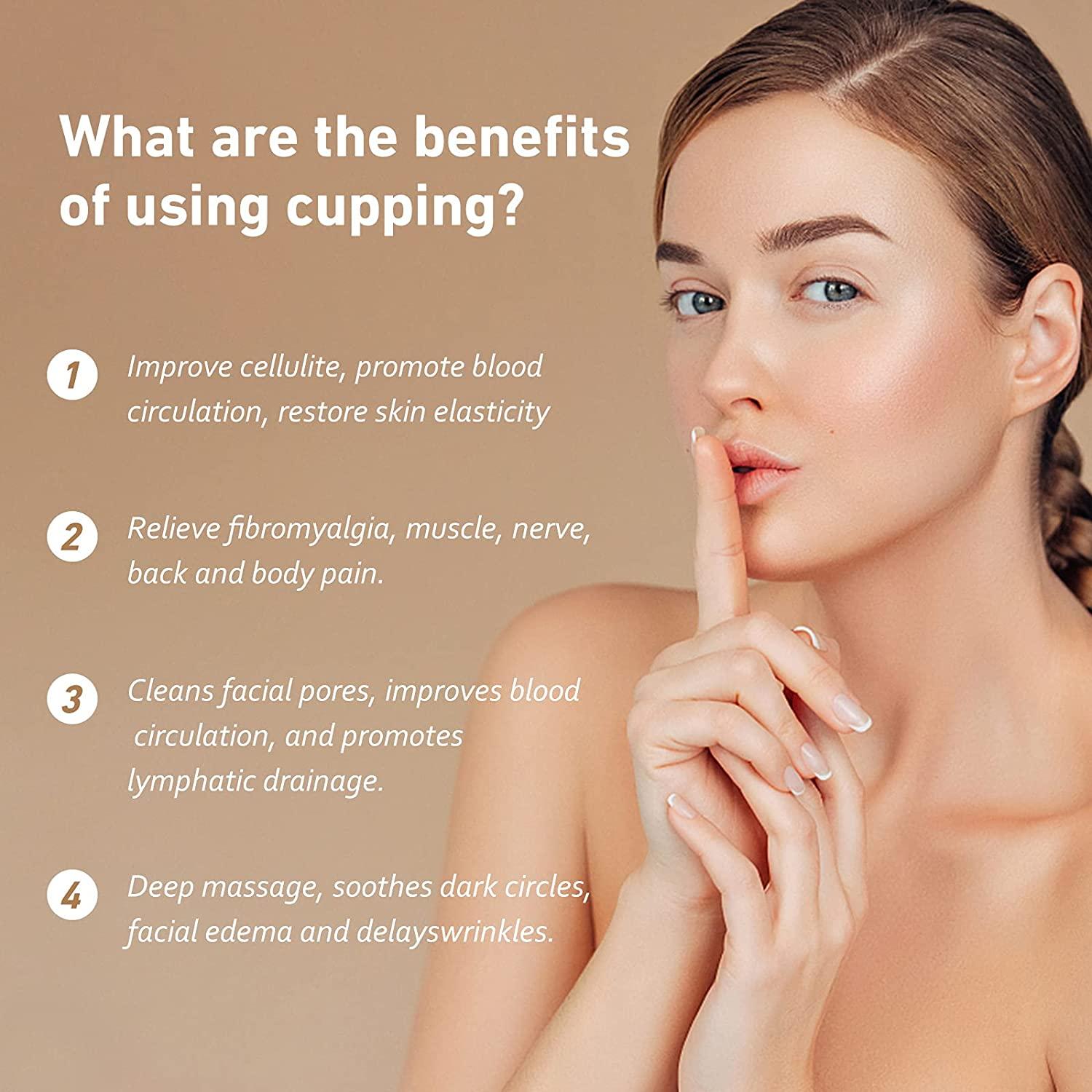 QISEEYA 6-Piece Silicone Cupping Therapy Set for Cellulite & Pain ...