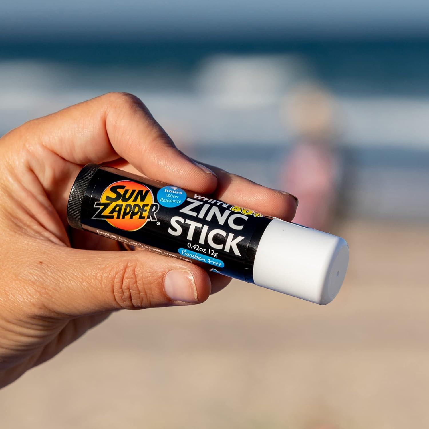 Sun Zapper Zinc Stick SPF 50+ Sunscreen (4 Pack) - 0.42 oz Stick ...