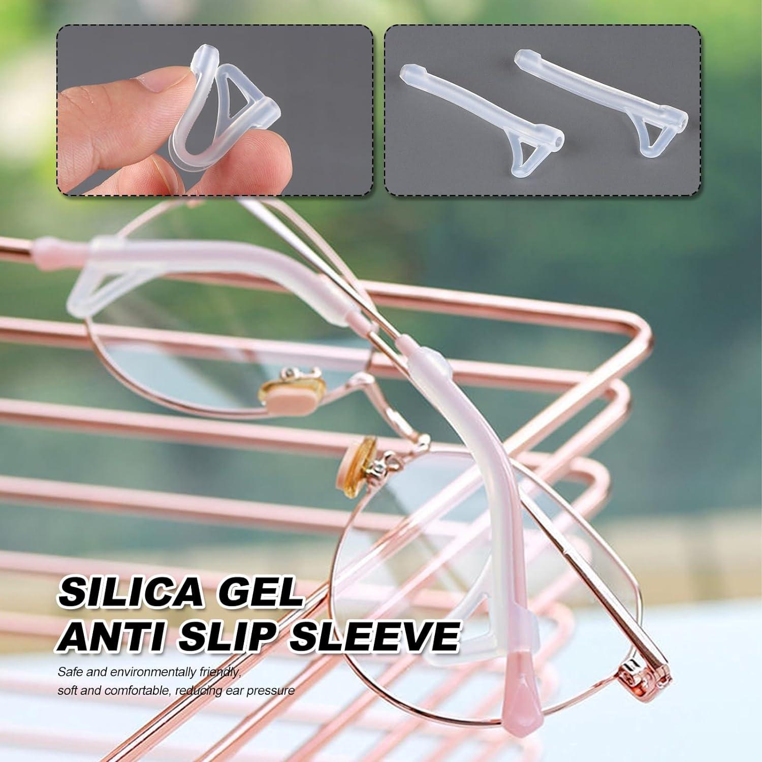 9 Pairs Silicone Anti-Slip Glasses Ear Grips | Eyeglasses Arm Covers ...