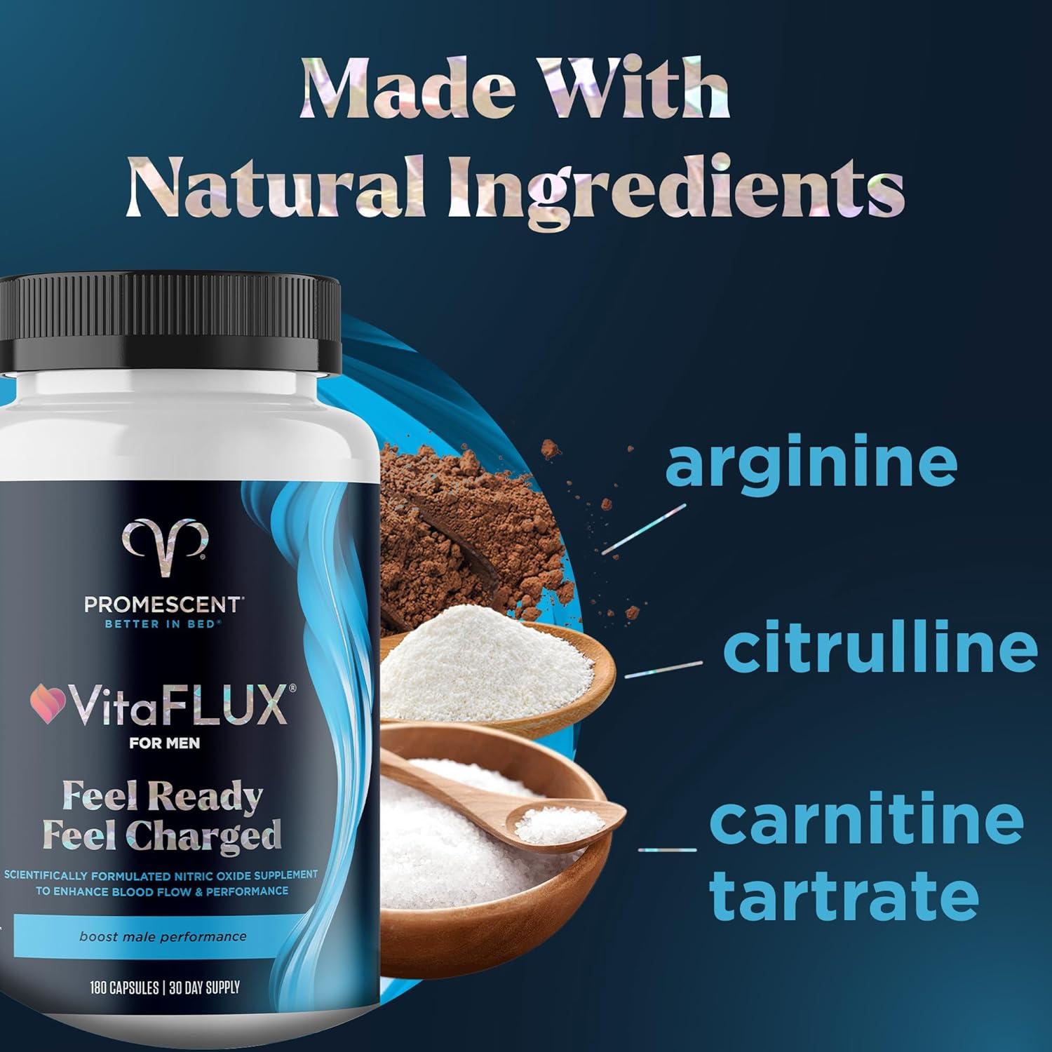 VitaFLUX Triple Power Nitric Oxide Supplement for Male Performance ...