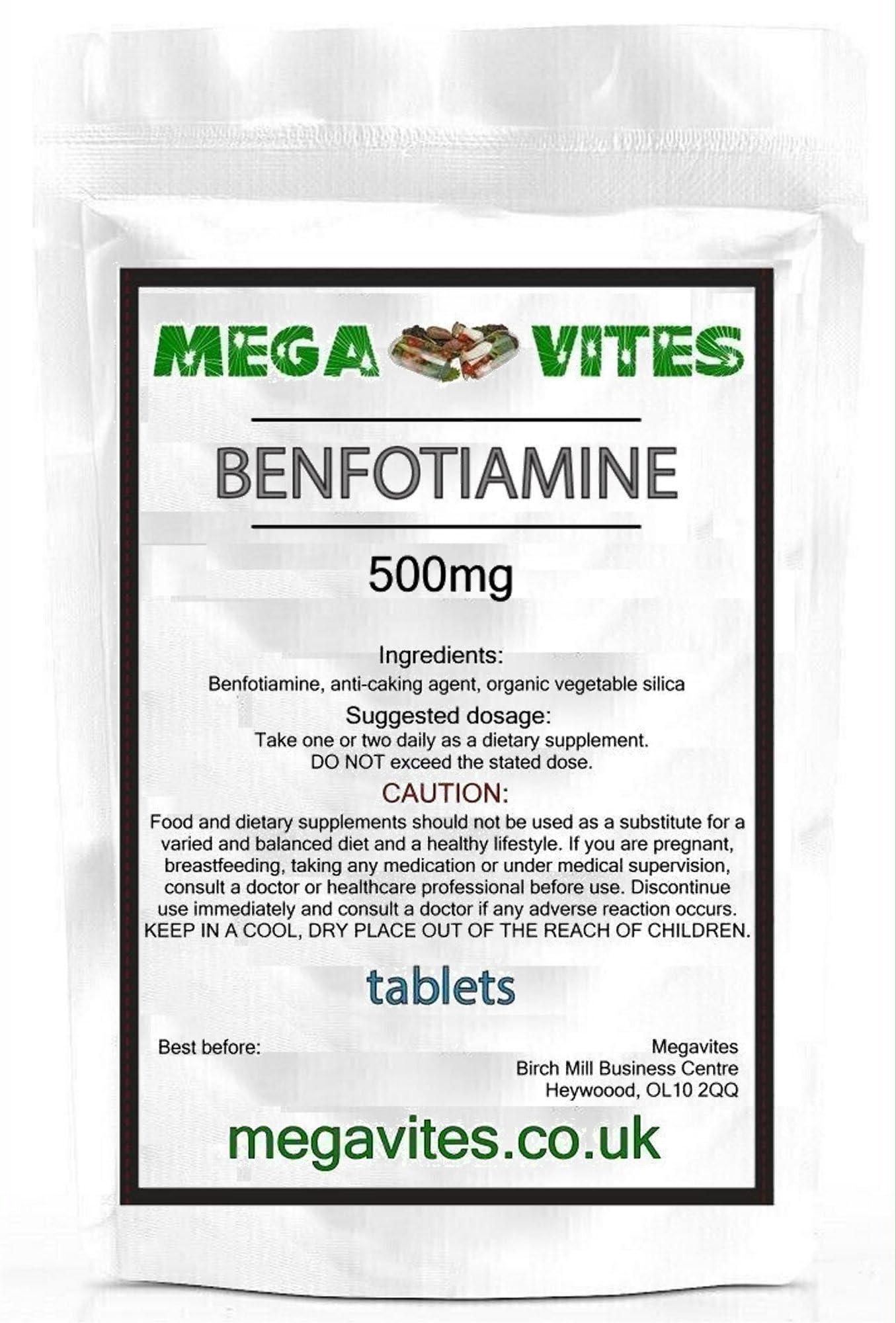 BENFOTIAMINE 500mg Tablets x 60 - MEGAVITES AMINOLAB | Buy Now with ...