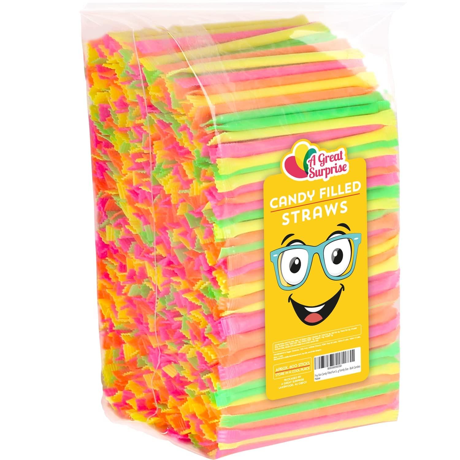 3lb Bulk Wonka Pixy Stix Candy Straws - Assorted Flavors - Approx. 600 ...
