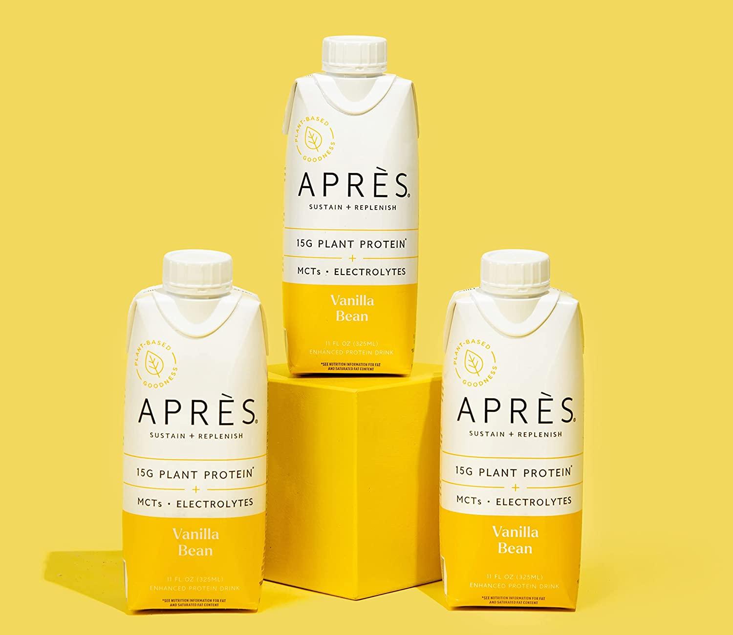 Apres Vanilla Plant-Based Protein Shake - Vegan, Non-GMO, Dairy-Free ...