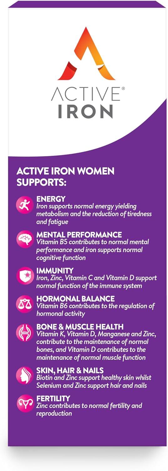 Active Iron Women with Active Multivitamin | Iron Supplement for Women ...