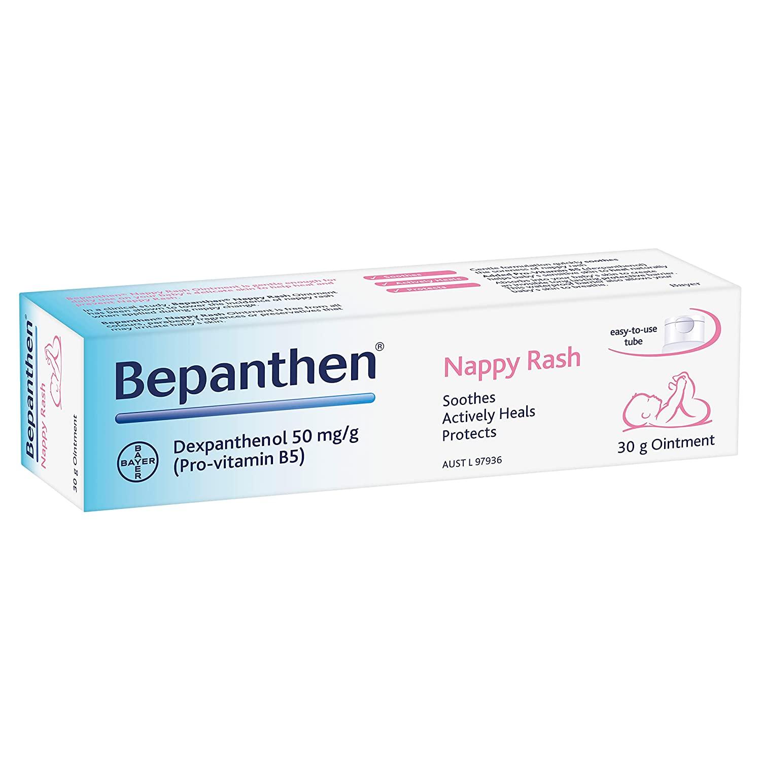 Bepanthen Nappy Rash Diaper Ointment 30g - Barrier Protection for ...