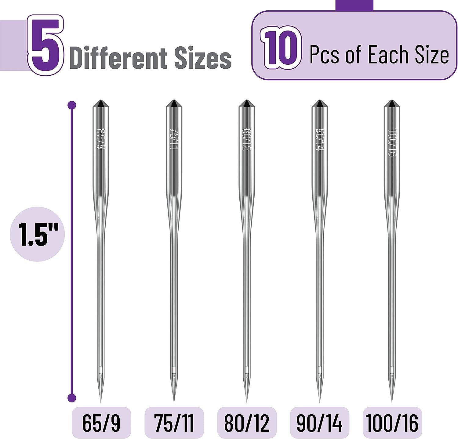 Mr. Pen Sewing Machine Needles 50 Pack - Universal Needles for Singer ...