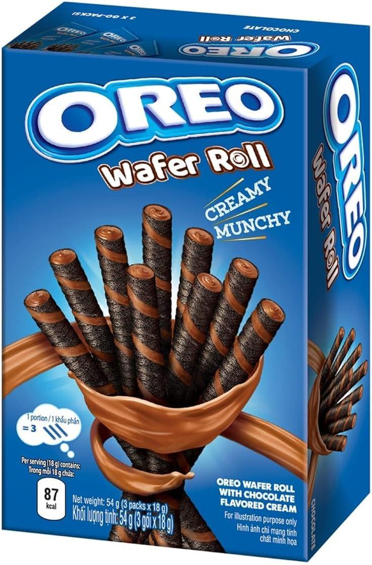 Oreos Oreo Wafer Roll Variety Pack (set of 2) | Chocolate (54g ...