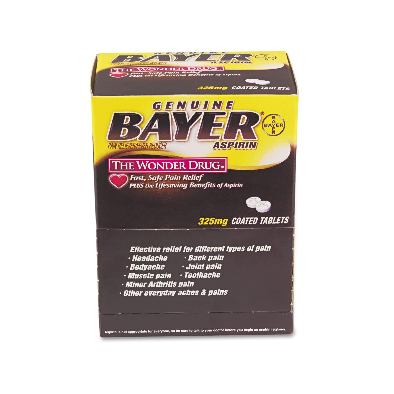 Bayer BXBG50 Aspirin Tablets - Two-Pack (50 Tablets per Box) | Buy Now ...