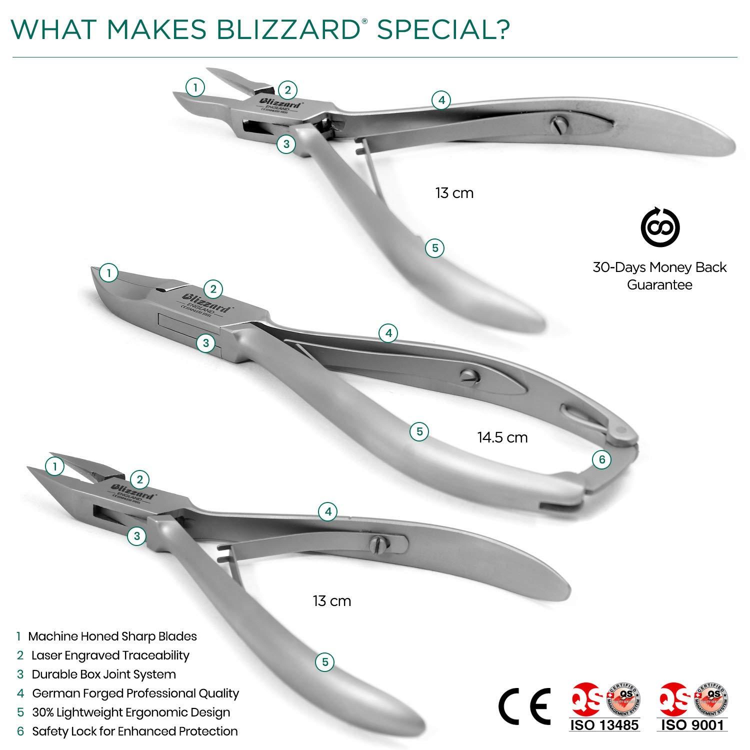 Blizzard 3-Piece German Forged Podiatry Tool Kit | Nail Clippers for ...