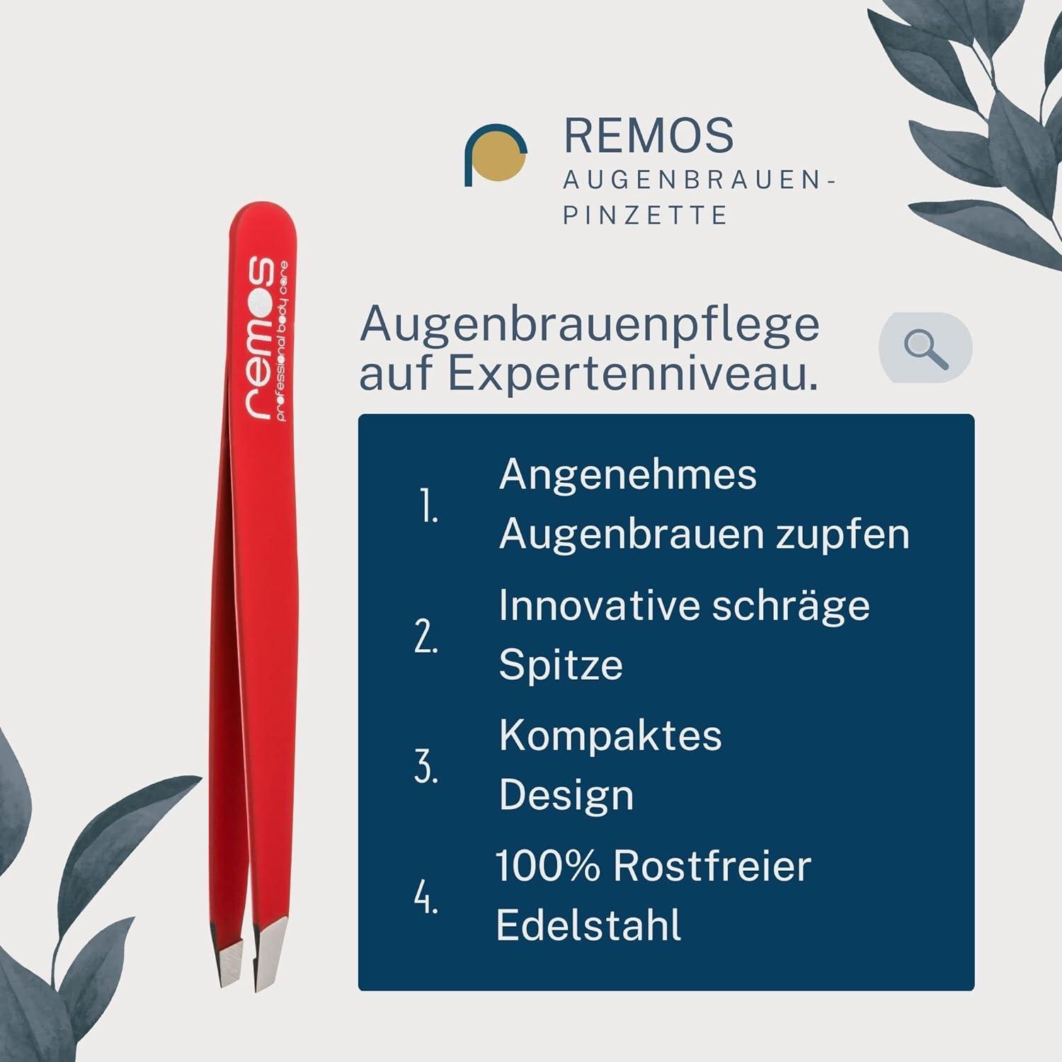 REMOS Professional Red Tweezers with Extra Fine Tips for Precise ...